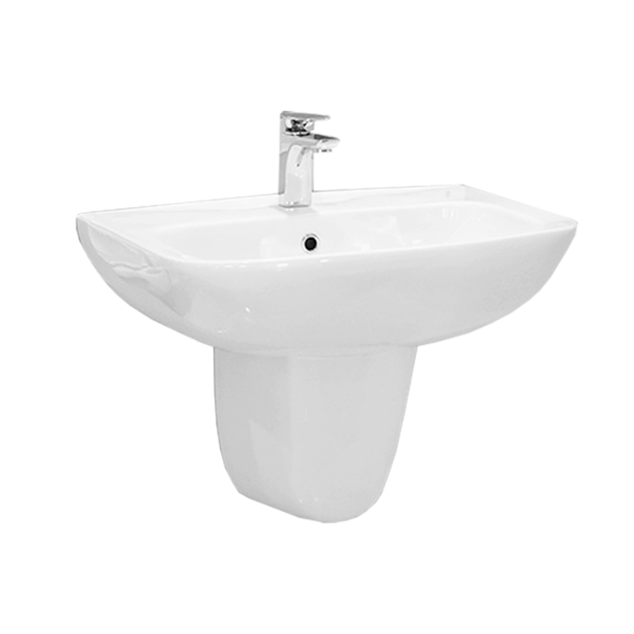 AQUASAN CLOUD WASH BASIN HALF PEDASTAL - Al Manzil